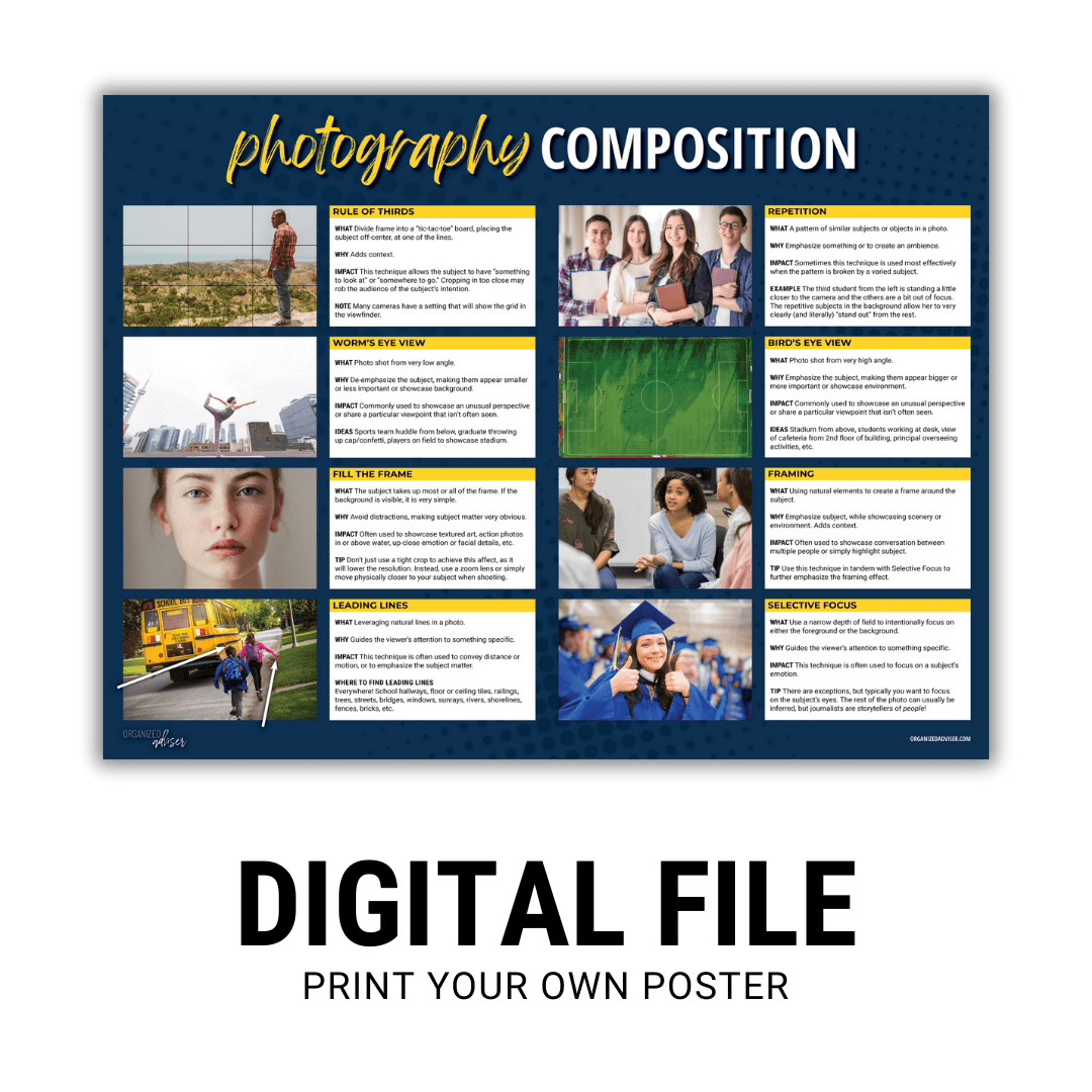 Photography Composition - Digital Poster - Organized Adviser